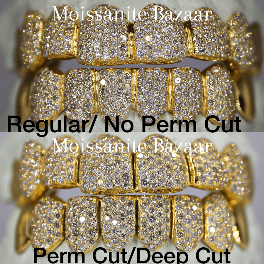 8 on 8 VVS Moissanite Diamond Grillz – Moissanite Bazaar