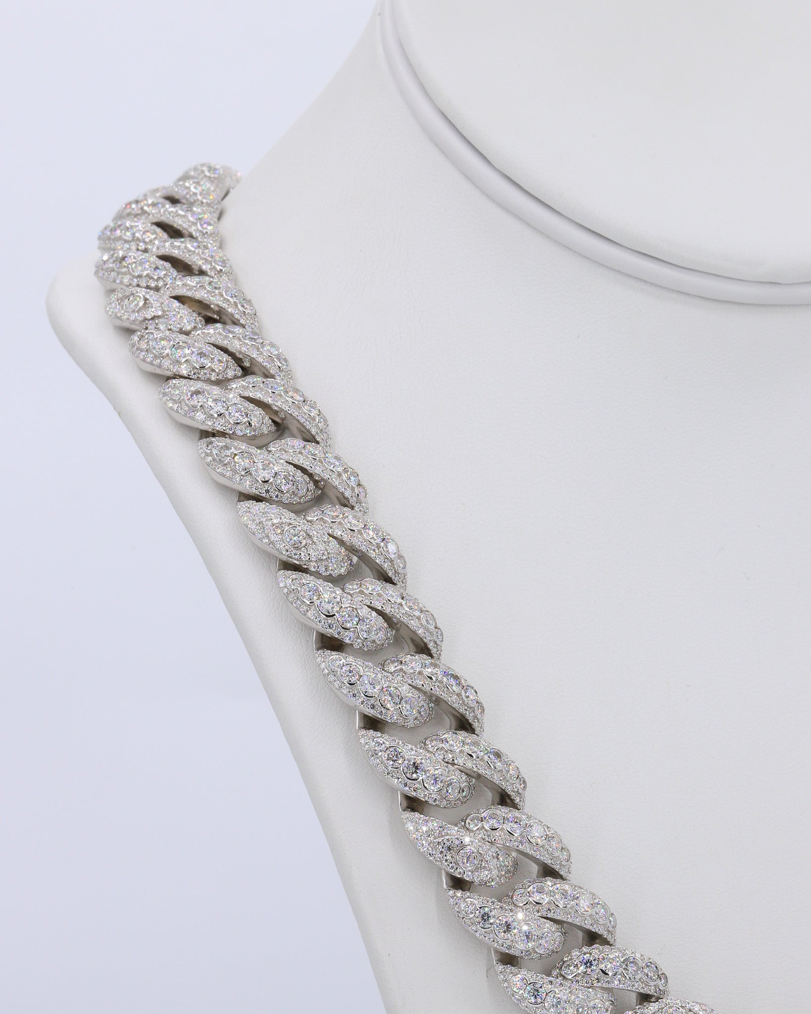 18MM Evil Eye Pointer Set VVS Moissanite Cuban Chain 24 Inch ...