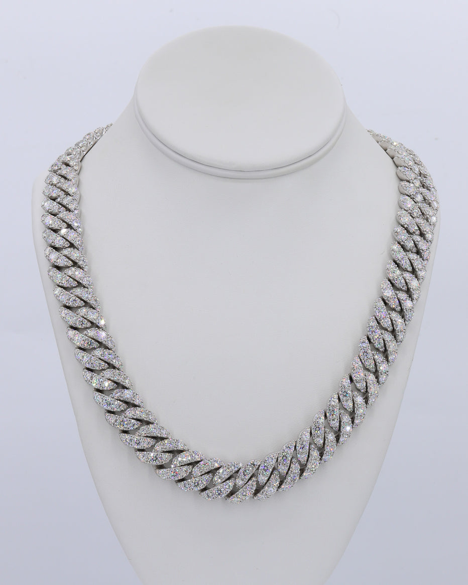 16MM Big Pointer Row VVS Moissanite Cuban Chain 22 Inch – Moissanite Bazaar
