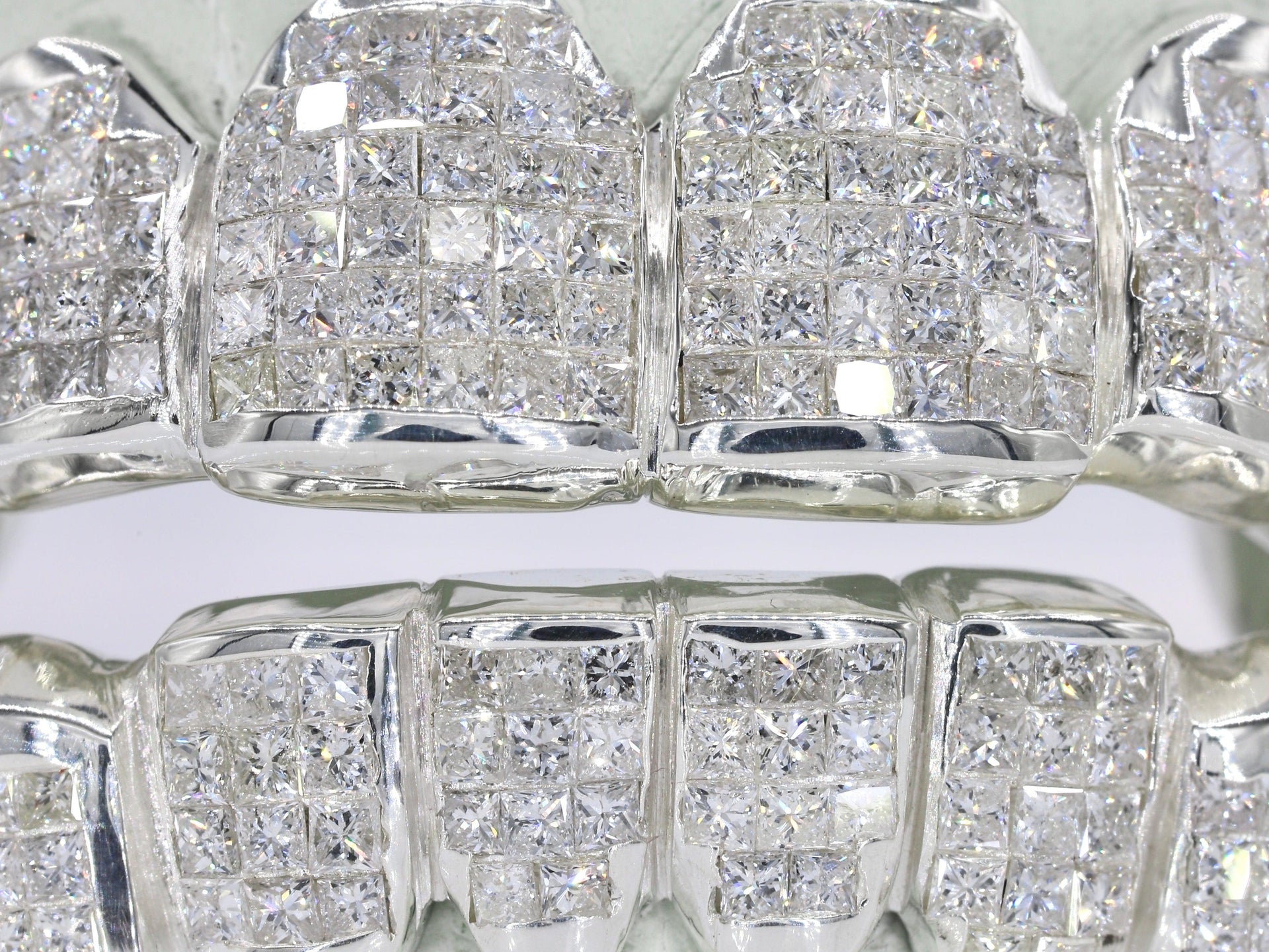 Invisible Set Princess Cut Diamond Grillz - VVS Lab Diamonds ...