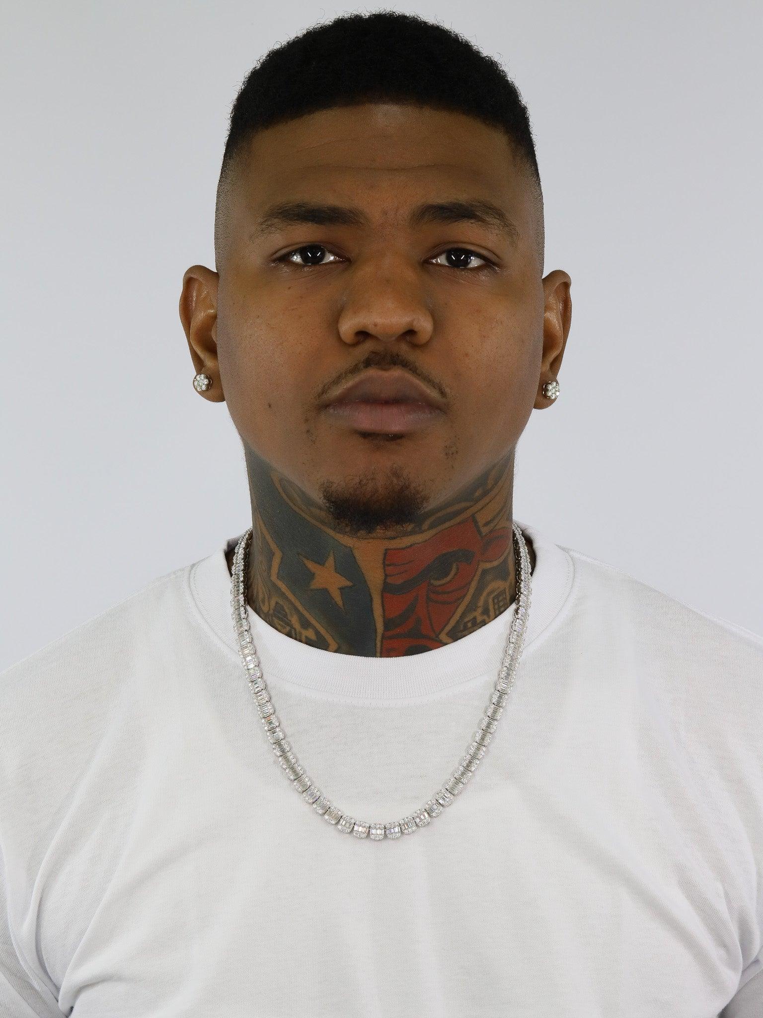 8MM Baguette VVS Moissanite Daimond 22 Inch Chain – Moissanite Bazaar