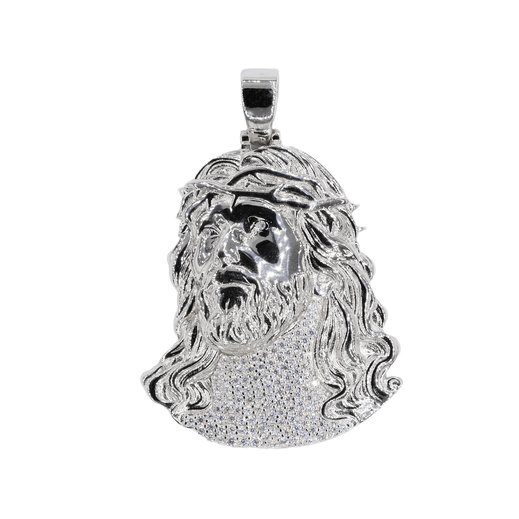 Jesus Iced Out Chest VVS Moissanite Diamond Pendant – Moissanite Bazaar