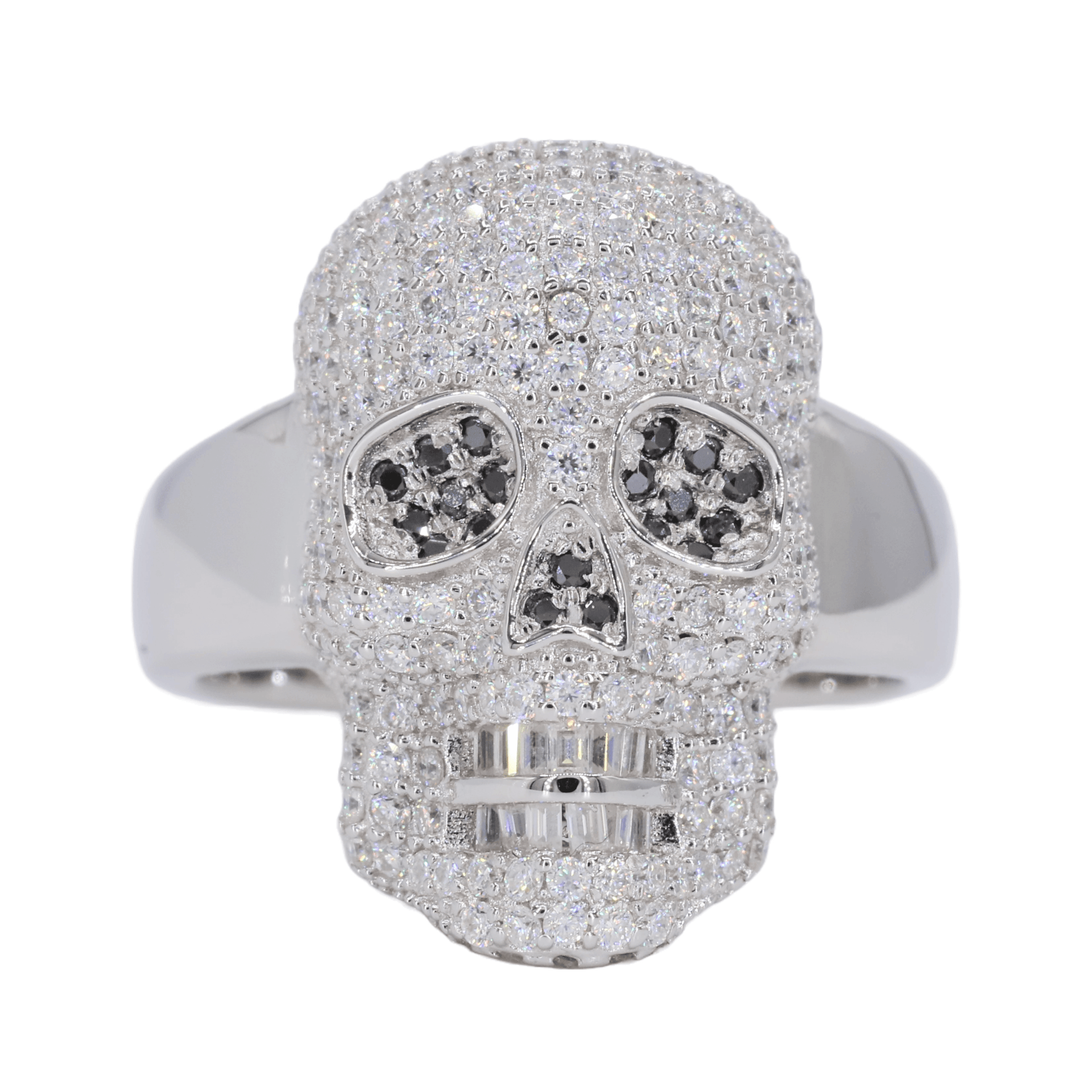 Iced Out Skull VVS Moissanite Diamond Ring – Moissanite Bazaar