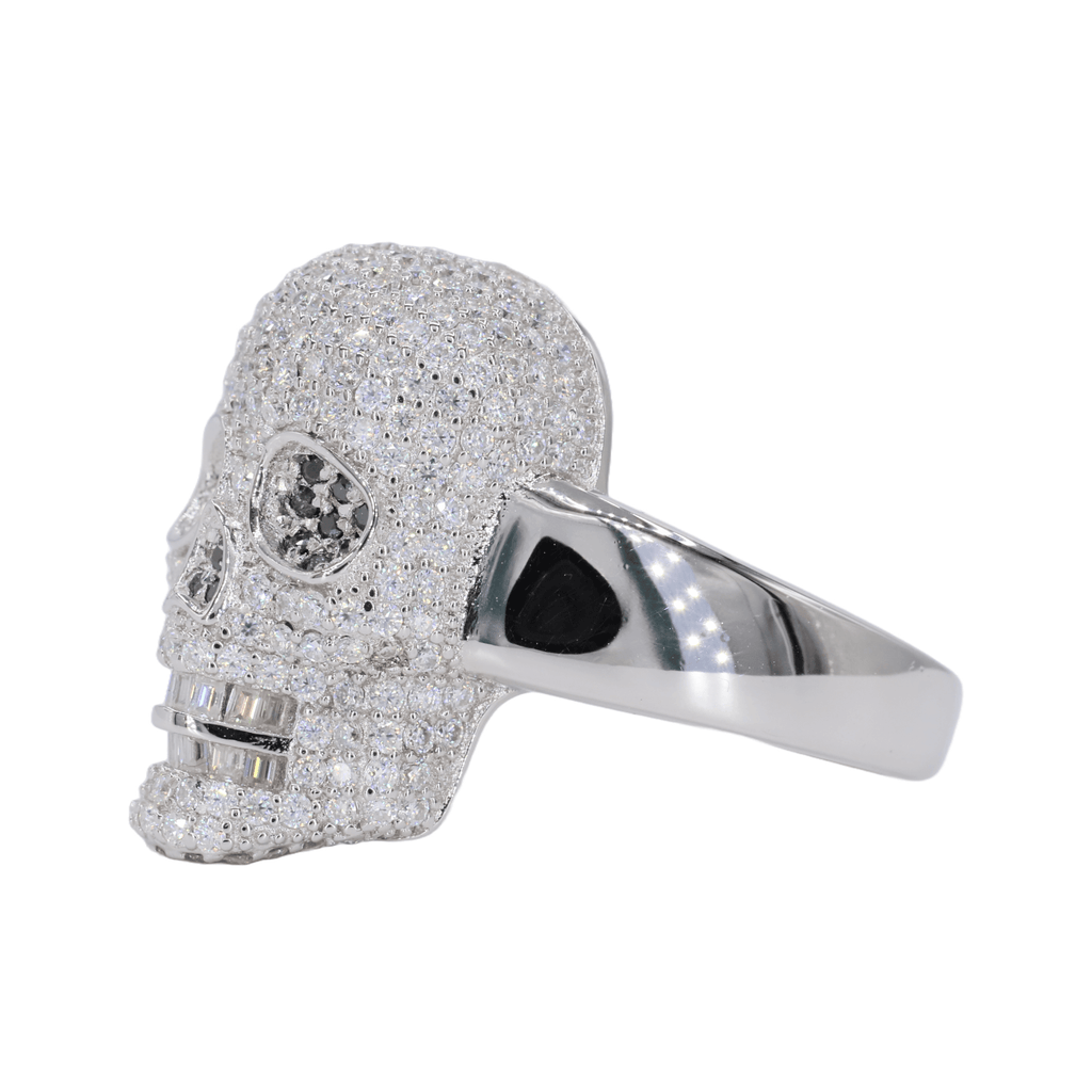 Iced Out Skull VVS Moissanite Diamond Ring – Moissanite Bazaar