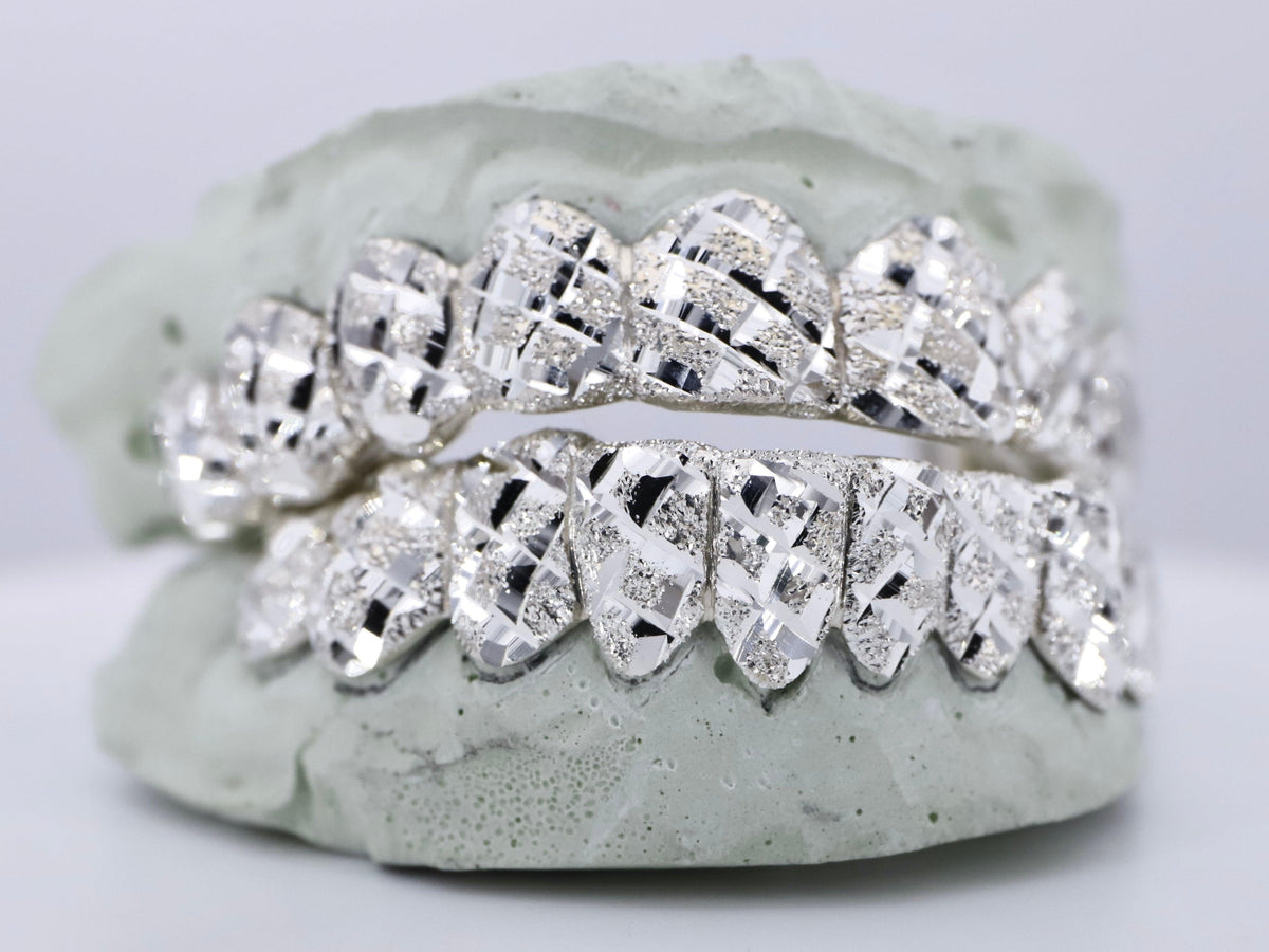Diamond Cut Diamond Dust Grillz – Moissanite Bazaar