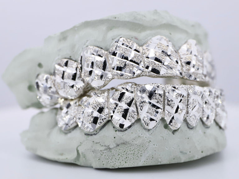 Diamond Cut Diamond Dust Grillz – Moissanite Bazaar
