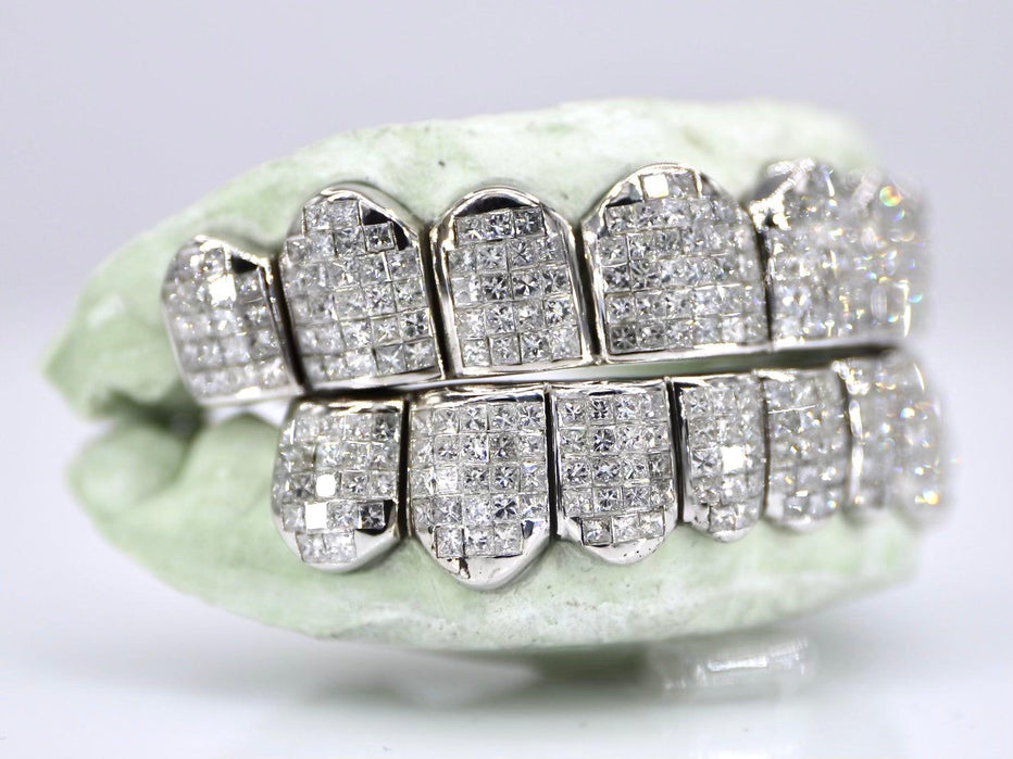 Invisible Set Princess Cut VVS Lab Diamond Grillz – Moissanite Bazaar
